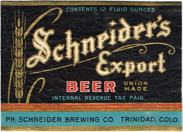 Item #102442 1944 Schneider's Export Beer Label WS66-11