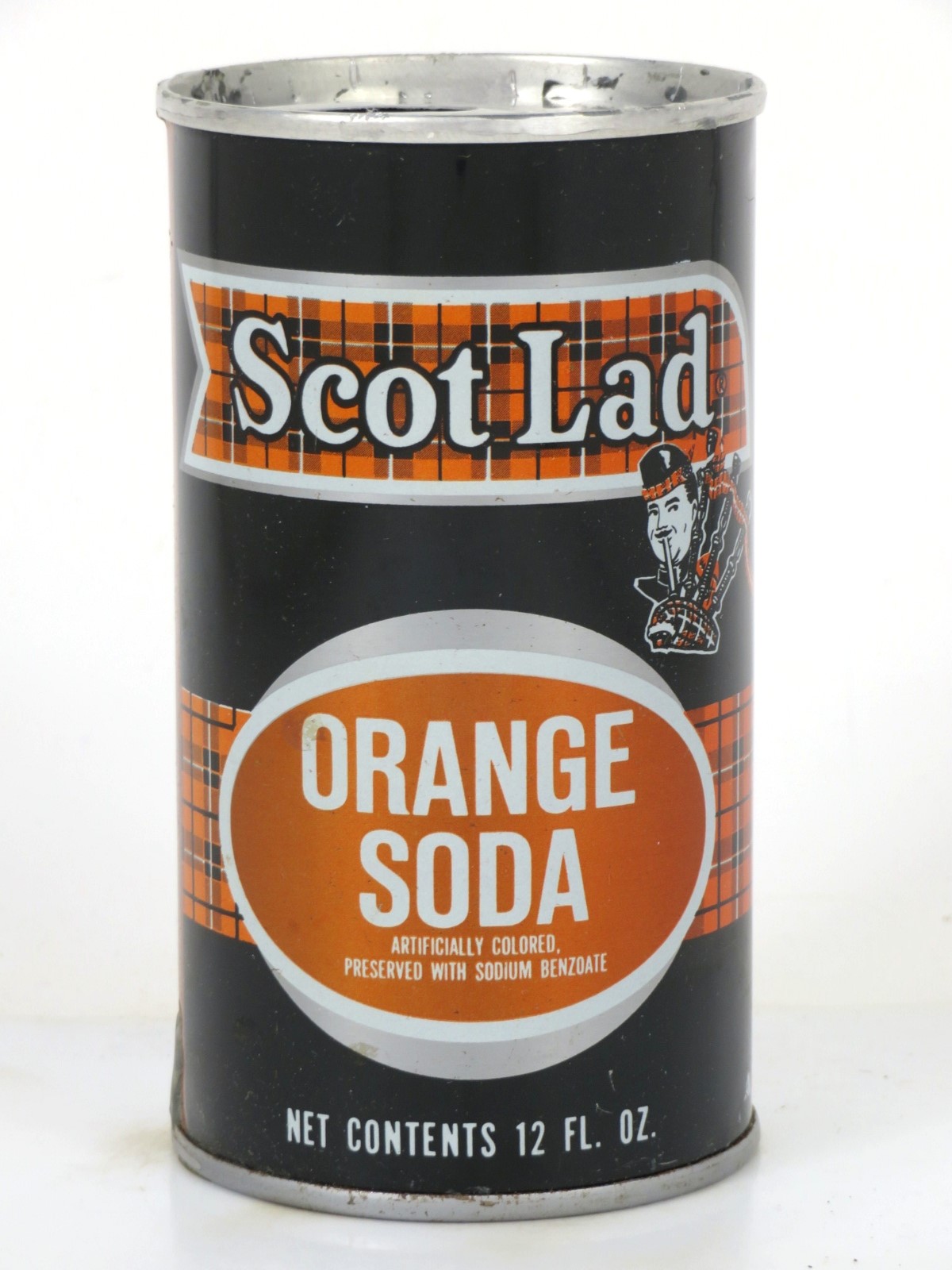 Item #101159 1972 Scot Lad Orange Soda Chicago Illinois Tab Top Can