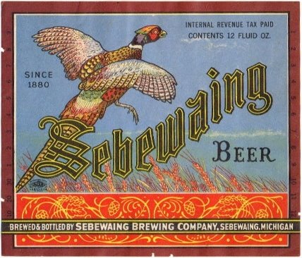 Item #61615 1945 Sebewaing Beer Label CS73-06