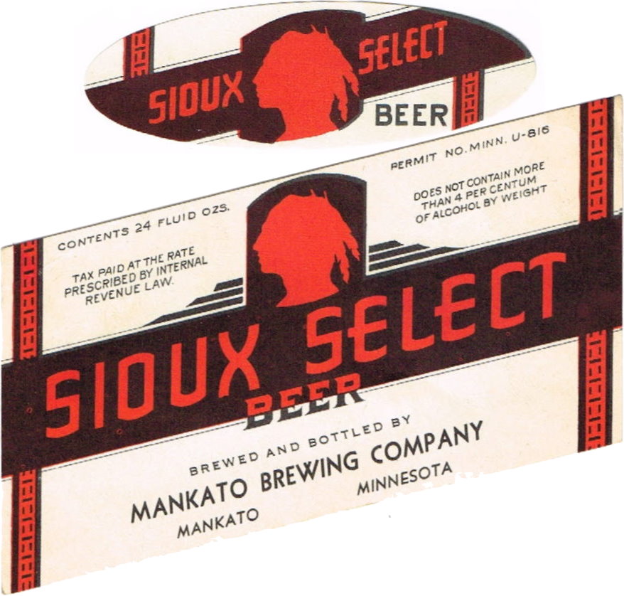 Item #100359 1934 Sioux Select Beer Label CS86-02