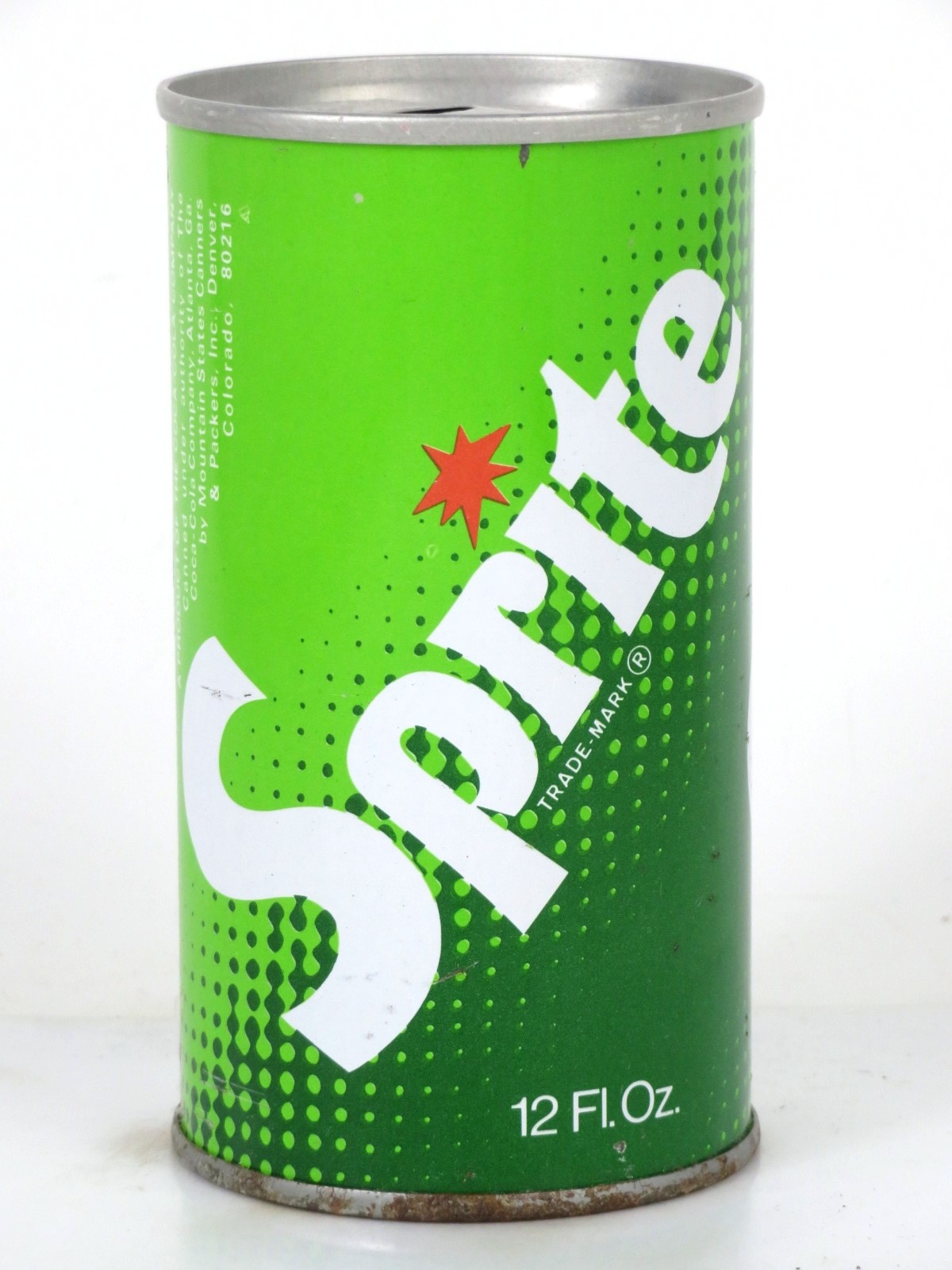 Item #101045 1974 Sprite Soda no UPC Denver Colorado Tab Top Can