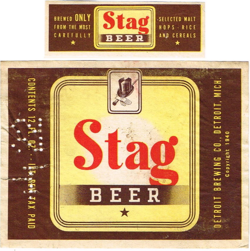 Item #100455 1940 Stag Beer Dupe Label CS42-07