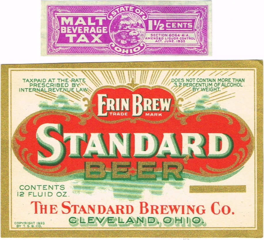 Item #110136 1936 Standard Beer Label OH48-08Vv2