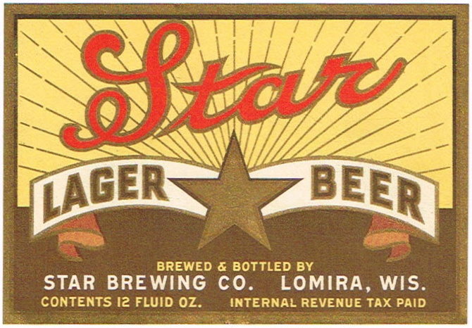Item #83885 1936 Star Lager Beer Label WI230-22