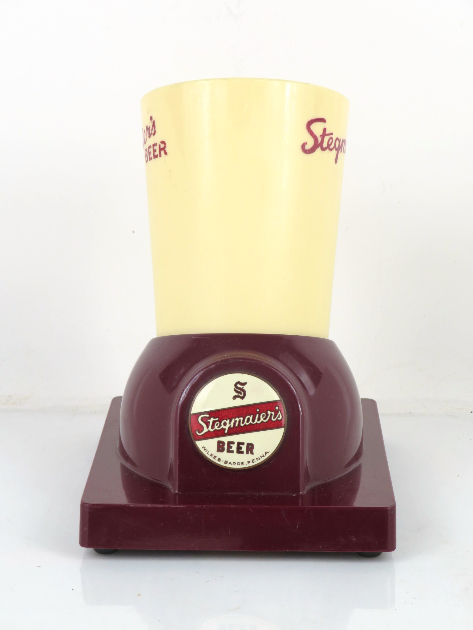 Item #96971 1940 Stegmaier's Beer Foam Scraper Holder