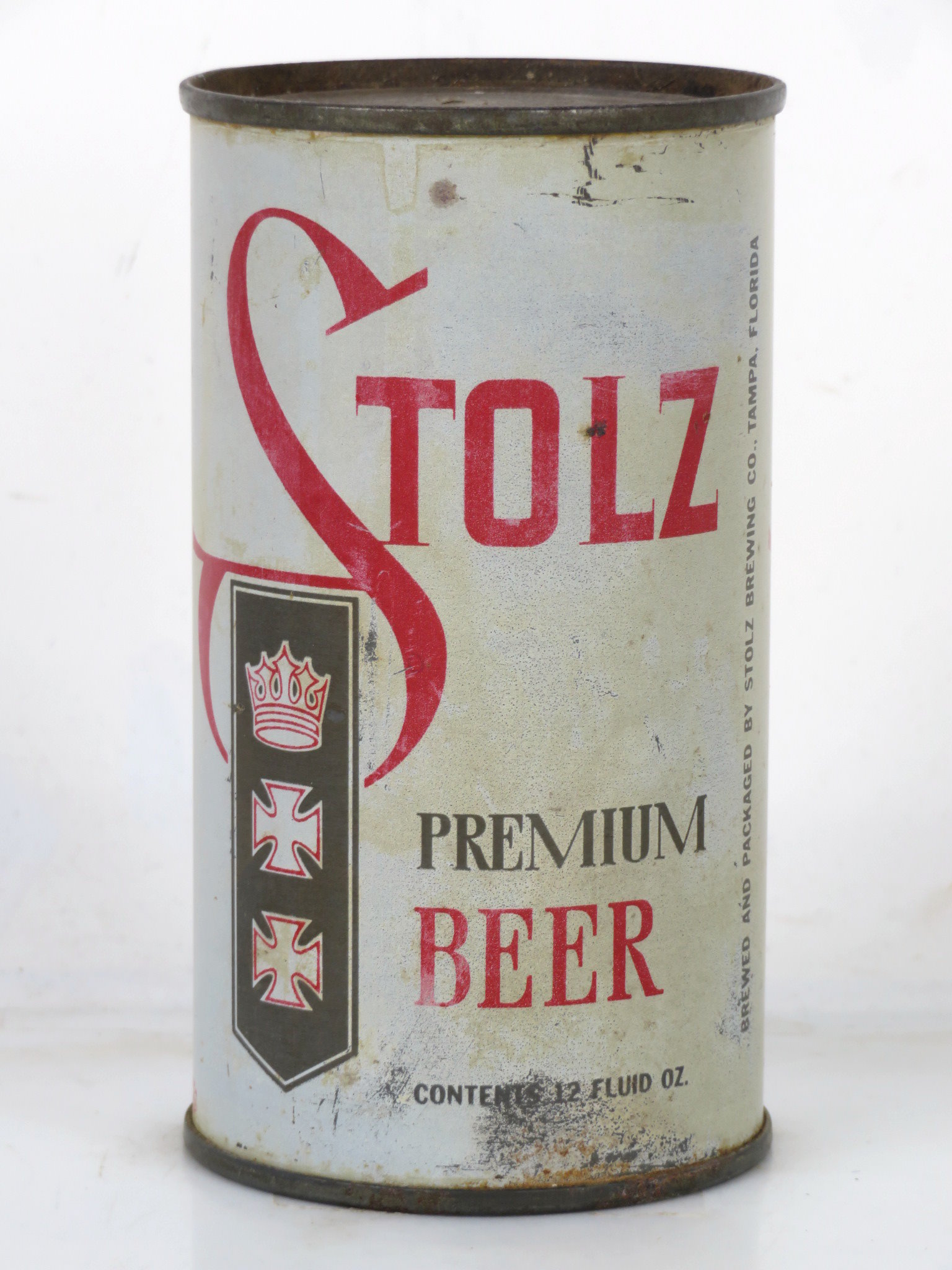 Item #608 1960 Stolz Premium Beer Flat Top Can 137-02