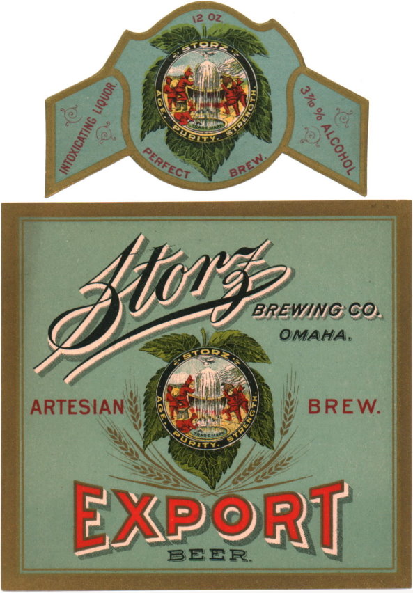 Item #69065 1906 Storz Export Beer Label WS84-25V