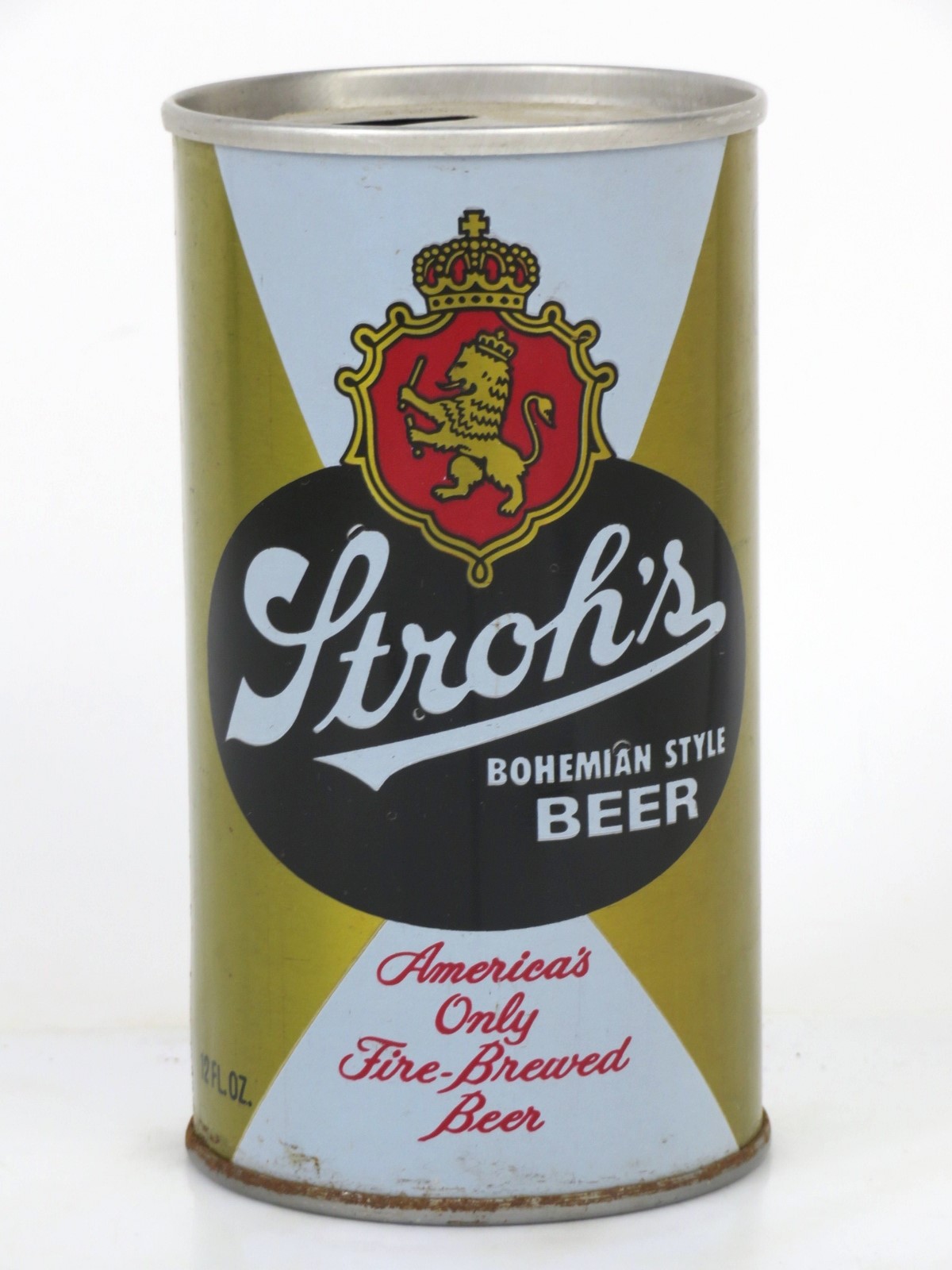 Item #29756 1972 Stroh's Bohemian Style Beer Tab Top Can T128-33pi