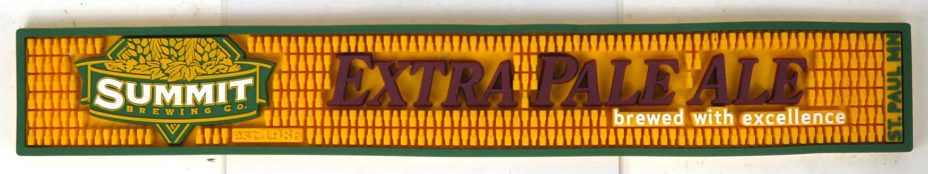 Item #100030 1986 Summit Extra Pale Ale Bar Mat Backbar Sign
