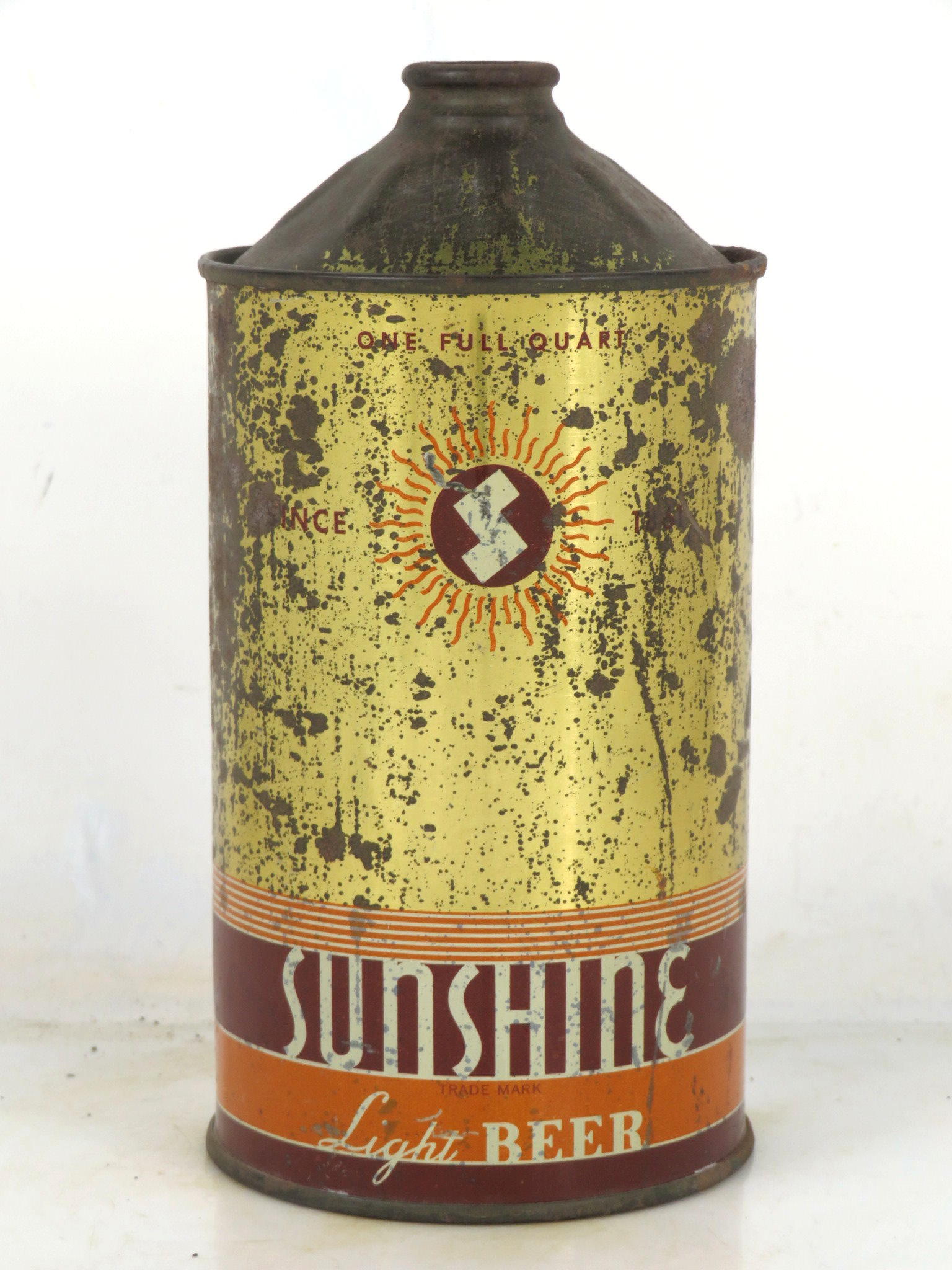 Item #6304 1938 Sunshine Light Beer Can 219-12