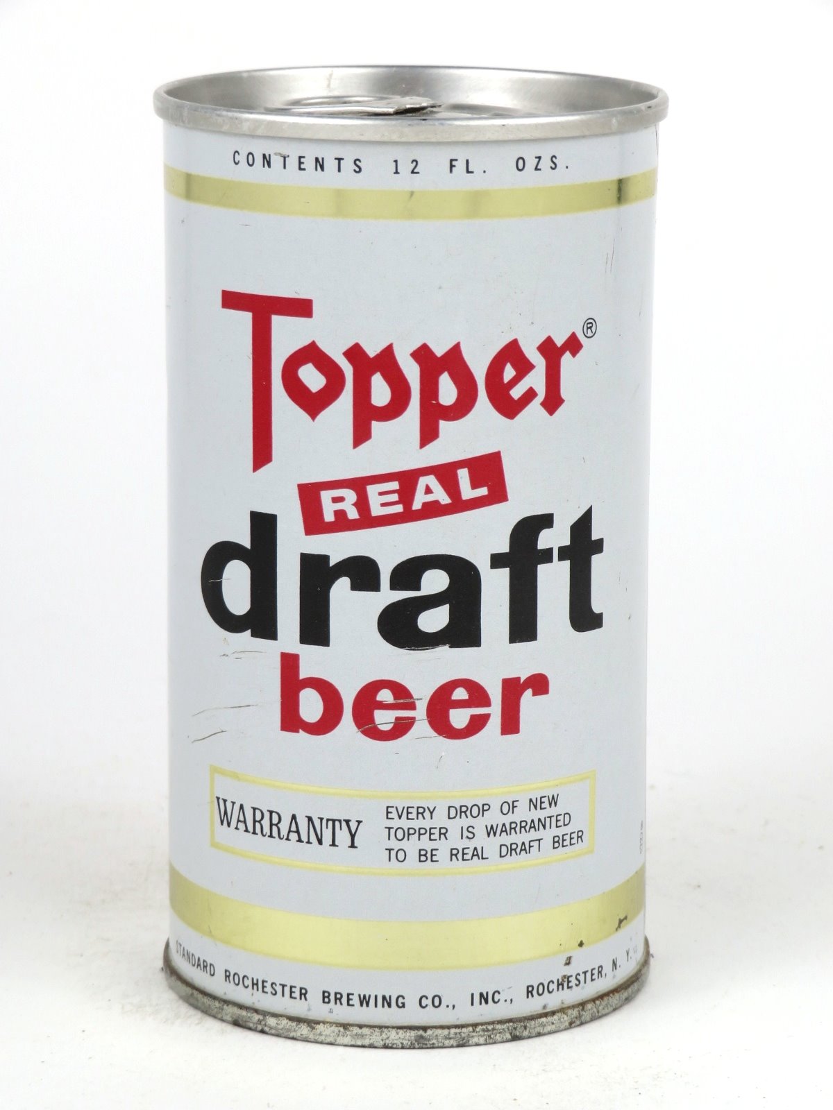 Item #46529 1965 Topper Real Draft Beer Tab Top Can T130-35