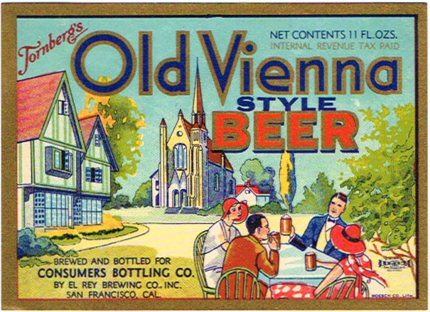Item #91321 1936 Tornberg's Old Vienna Beer Label WS37-03