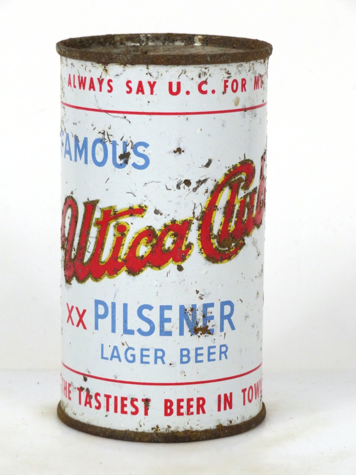 Item #1328 1952 Utica Club Pilsener Lager Beer Flat Top Can 142-23