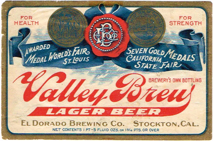 Item #91500 1905 Valley Brew Lager Beer Label WS56-01