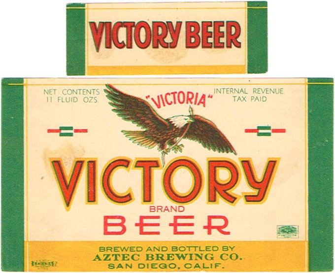 Item #33386 1936 Victory Beer Label WS32-12