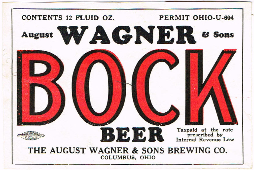 Item #110118 1935 Wagner Bock Beer Label OH55-16