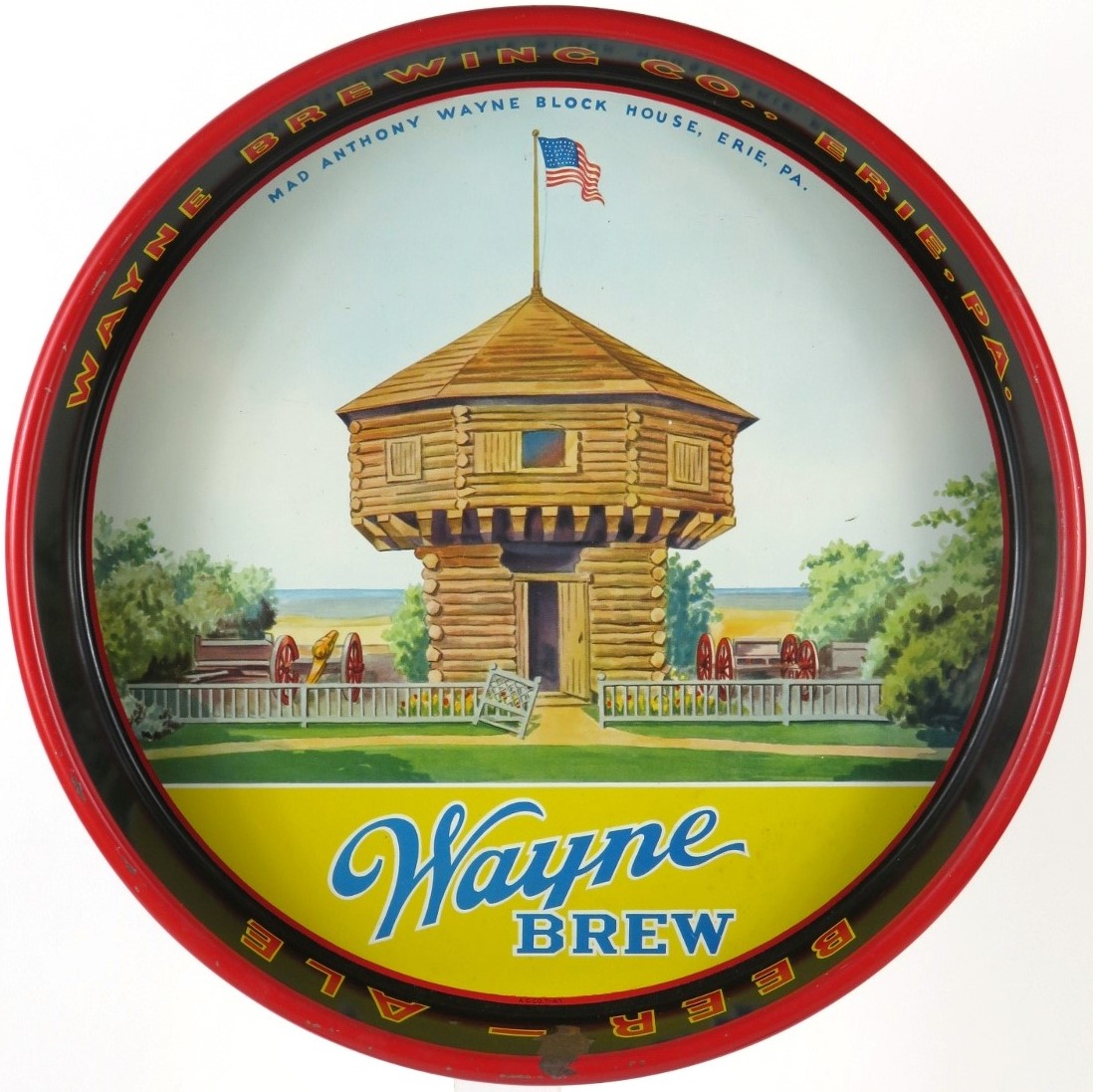 Item #88037 1949 Wayne Brew Beer Serving Tray