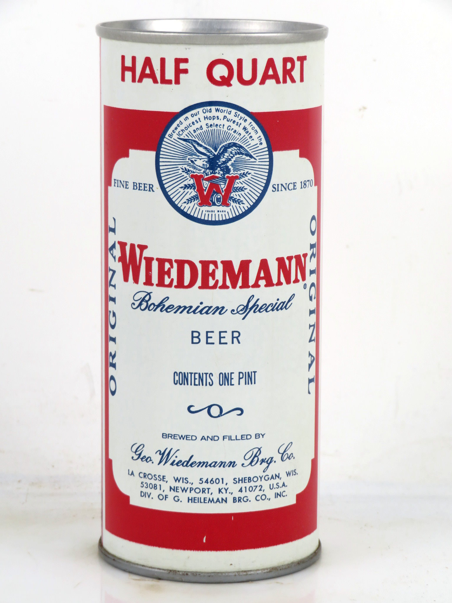 Item #98183 1973 Wiedemann Bohemian Special Beer Tab Top Can T169-10