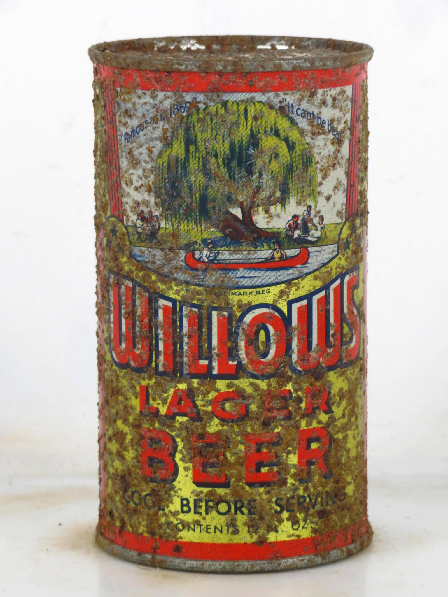 Item #33152 1936 Willows Lager Beer Flat Top Can OI-876